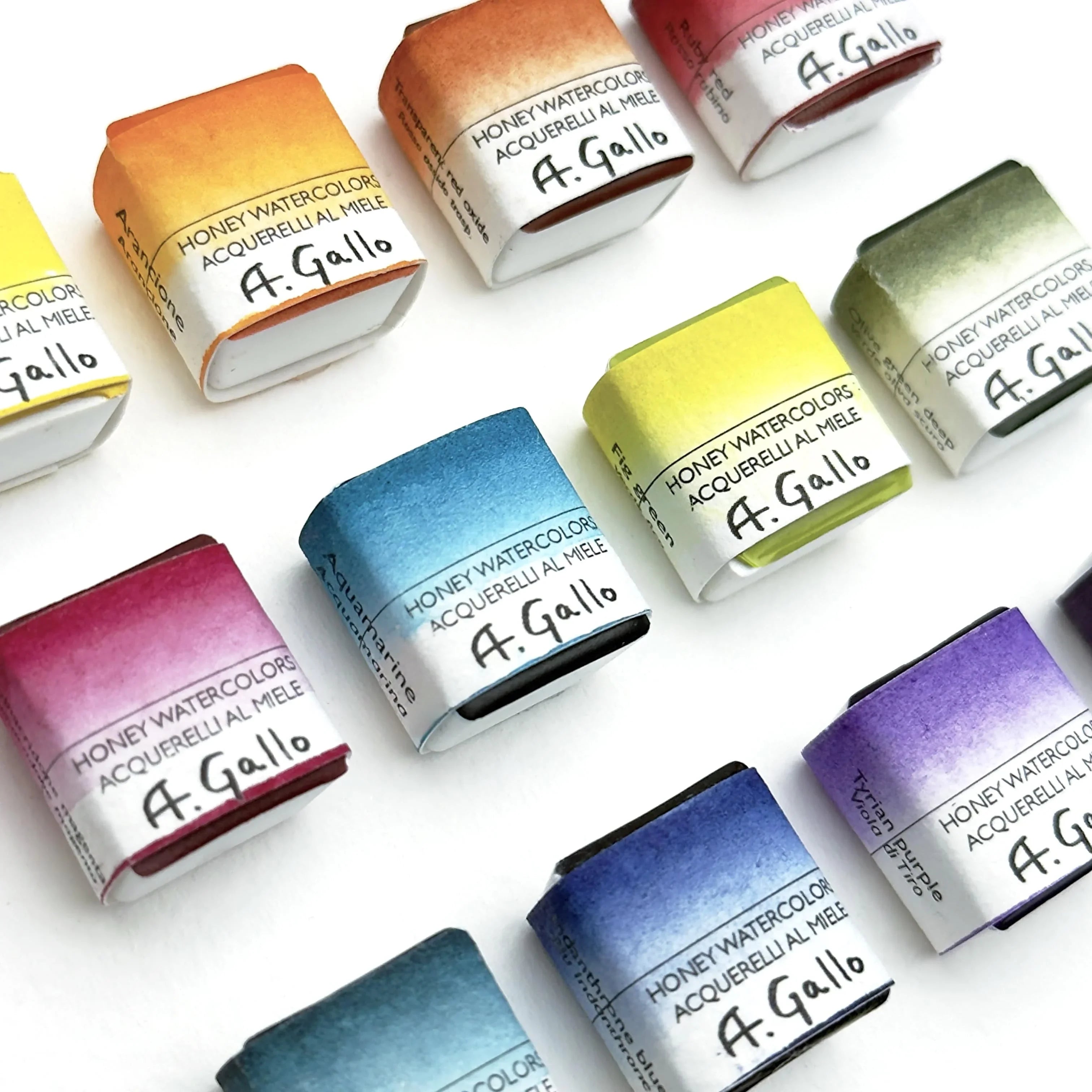 Handmade Watercolor Pans - A. Gallo Colors