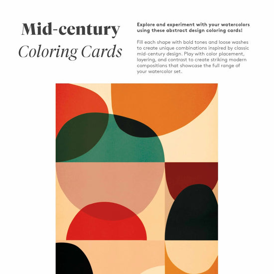 Mid-Century Abstract Coloring Cards — A. Gallo Colors - Acquerelli ...